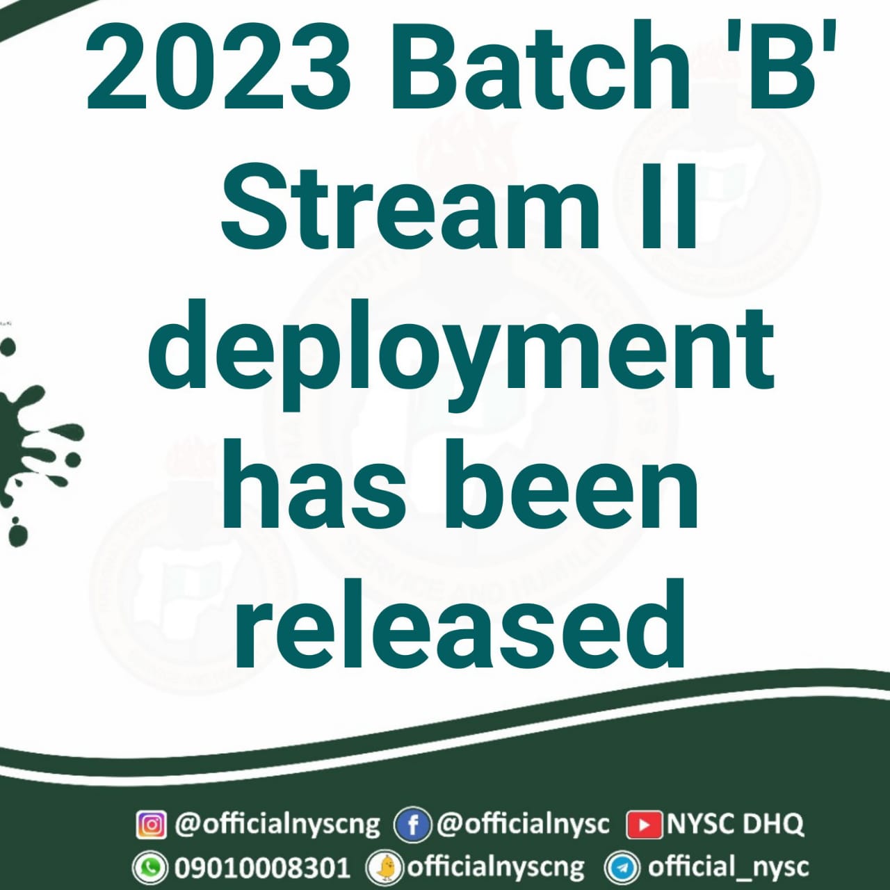 2023 Batch 'B' Stream II Deployment